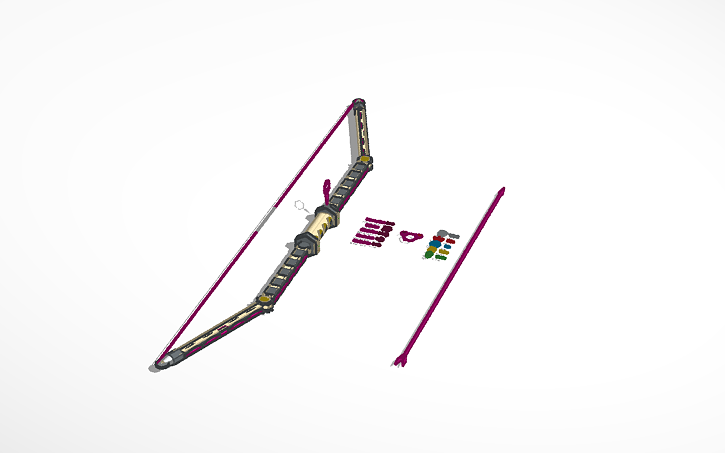 3D design High tech elemental bow - Tinkercad