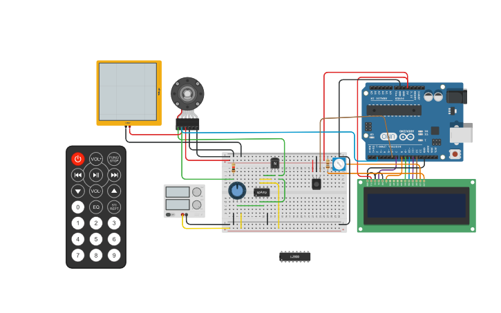 Circuit design Copy of DC Motor Speed Measure - Tinkercad
