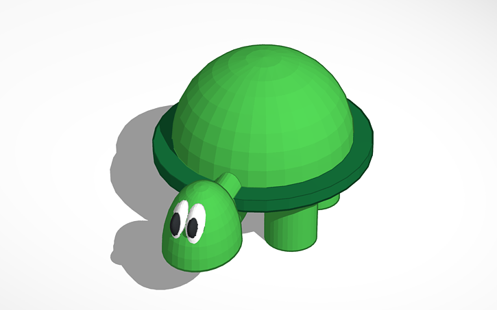 3D design Cartoon Turtle (refined) | Tinkercad
