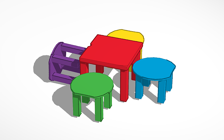 3D design Kids table - Tinkercad