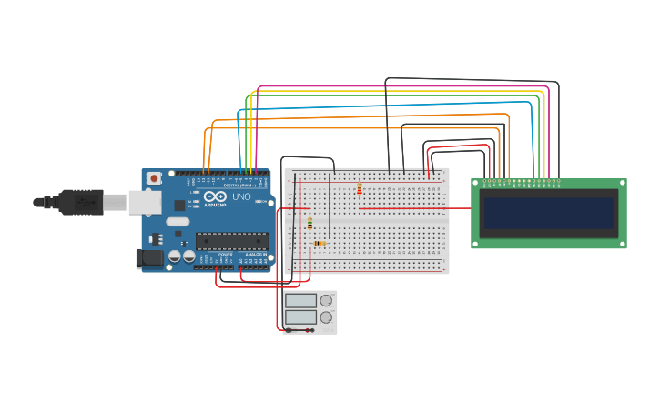 Circuit design LAB4-Voltmeter - Tinkercad