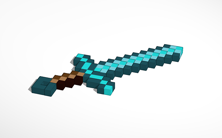 3D design minecraft sword | Tinkercad