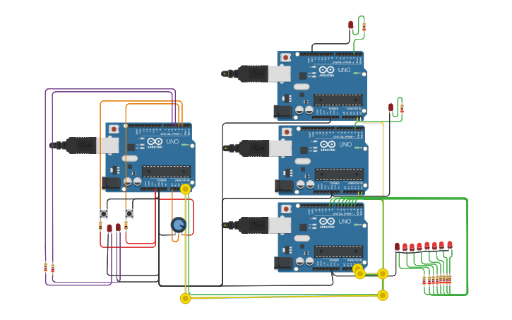 Circuit design I2C One to three | Tinkercad