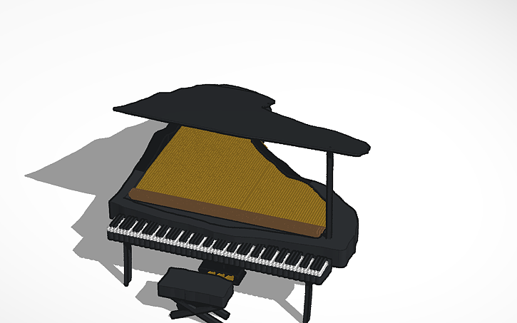 3D design Grand piano - Tinkercad