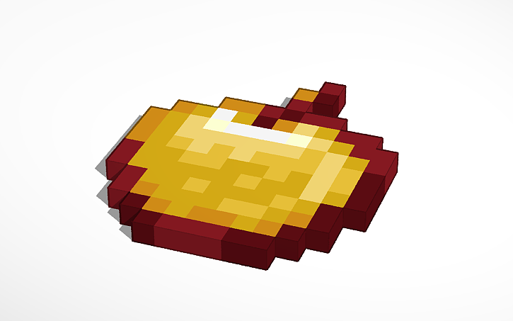 3D design Minecraft Golden Apple - Tinkercad