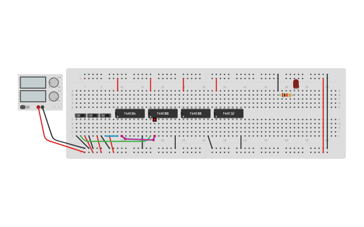 Circuit design Bread Board Template | Tinkercad