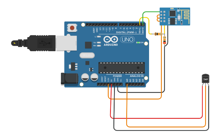 Circuit Design Demonstração Arduino E Esp8266 Iot Com Thingspeak