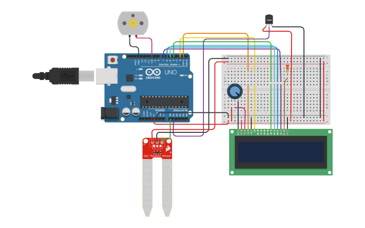 Circuit design smart farme - Tinkercad