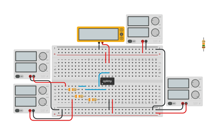 Circuit design Modul 8 Percobaan 1 - Tinkercad