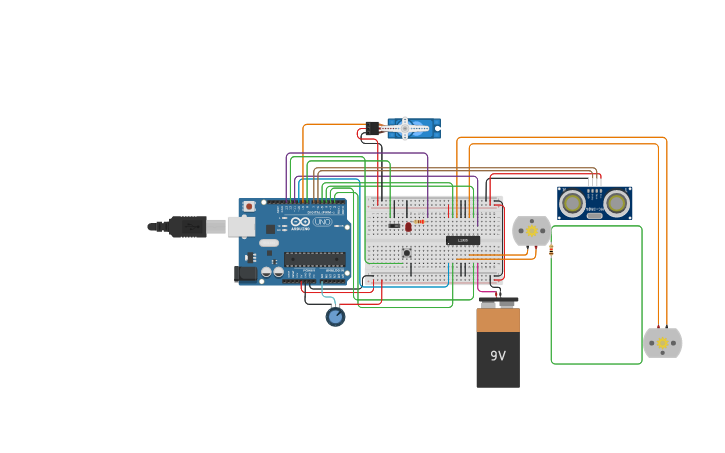 Circuit design Liquid Tank Example | Tinkercad