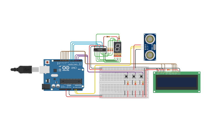 Circuit design Responsi Mikrokontroller - Tinkercad