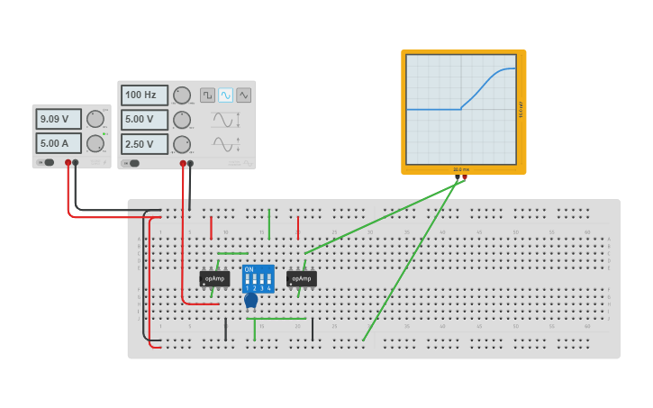 Circuit design Opamp Sample and Hold - Tinkercad