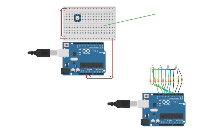 Circuit design Copy of micro:bit animation challenge - Tinkercad