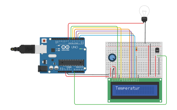 Circuit design Temperature - Tinkercad