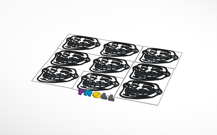 3D design Troll Face | Tinkercad