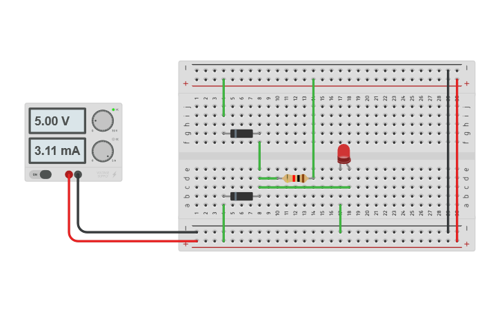 Circuit Design Drl And Gate Circuit Trinkercad Link Tinkercad