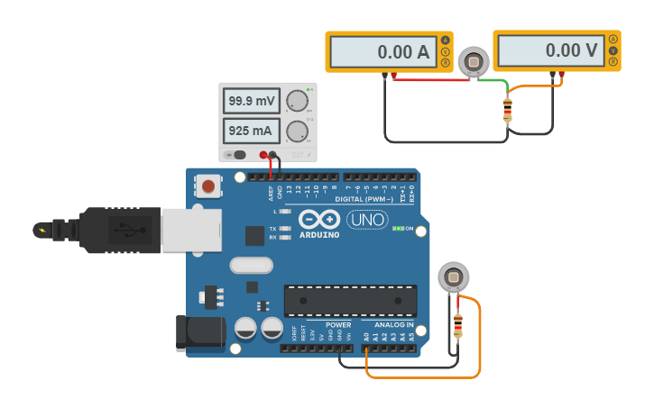Circuit design UP Fotodiodo | Tinkercad