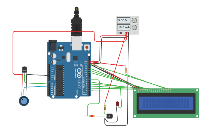 Circuit design IUT_adc_02__circuit avant remapping de voltages | Tinkercad