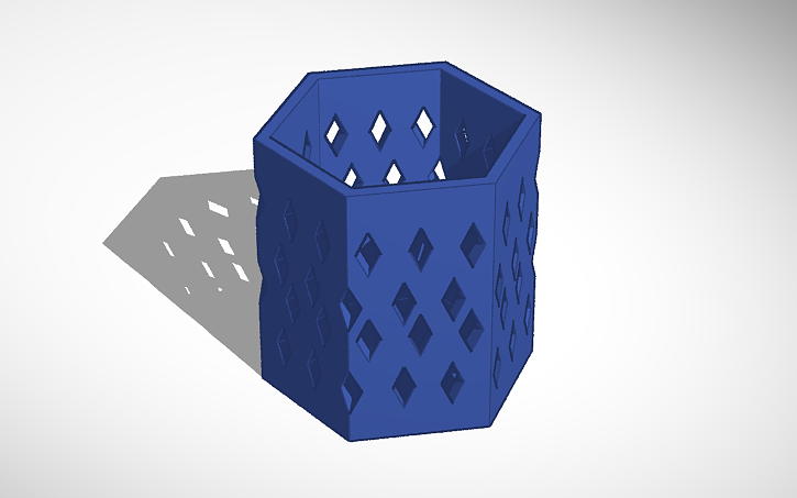 3D design pencil case - Tinkercad
