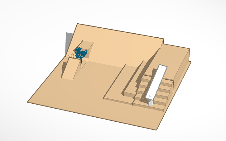 3D design Homemade Tech Deck Skatepark | Tinkercad