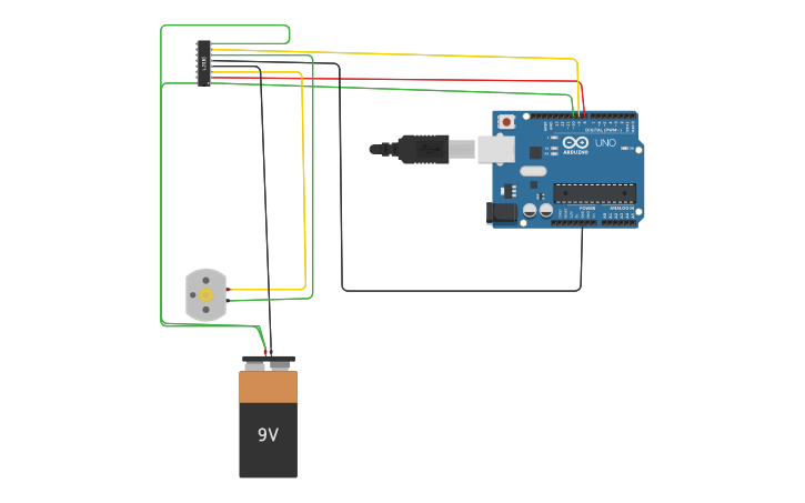 Circuit design DC motors - Tinkercad