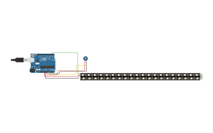 Circuit design Led controlado pelo potenciometro - Tinkercad Circuit design Led controlado pelo potenciometro - Tinkercad