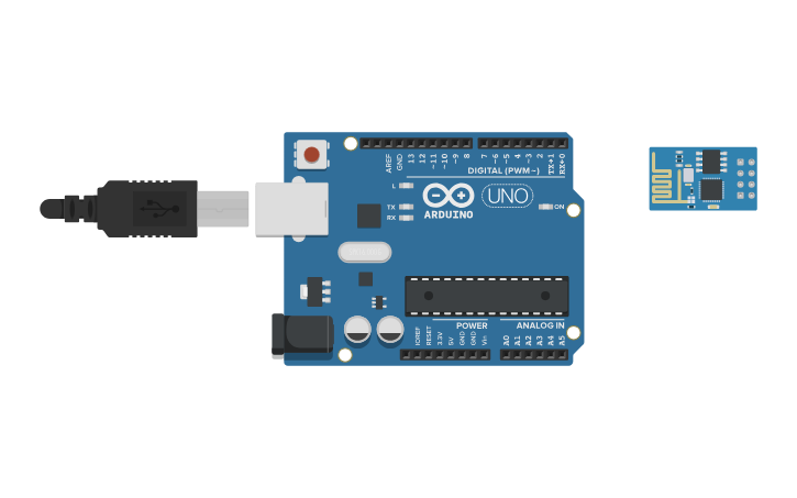 Circuit design Wifi Module ESP8266 - Tinkercad