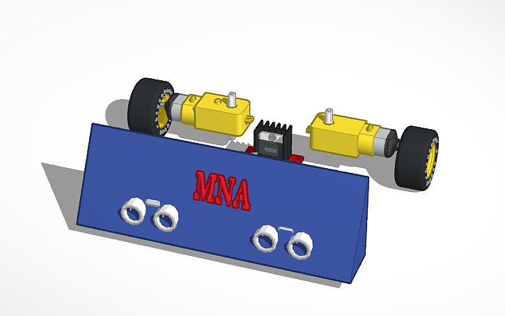 3D design Nazhan Sumo Robot Model - Tinkercad