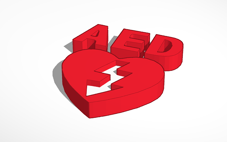 3D design aed-marker - Tinkercad