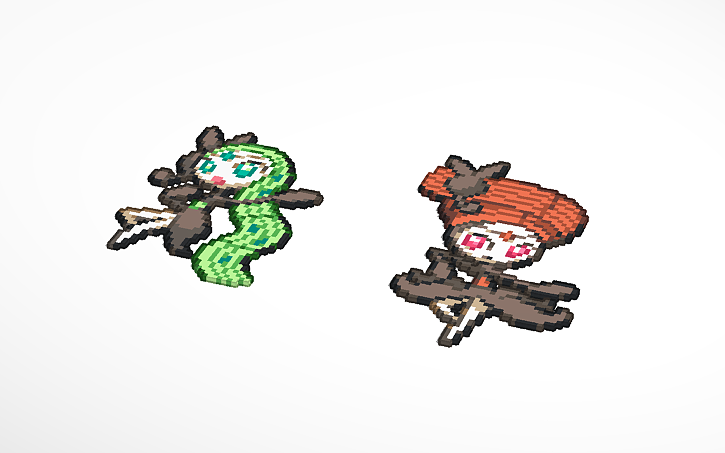 3D design Meloetta Pixel Art - Tinkercad