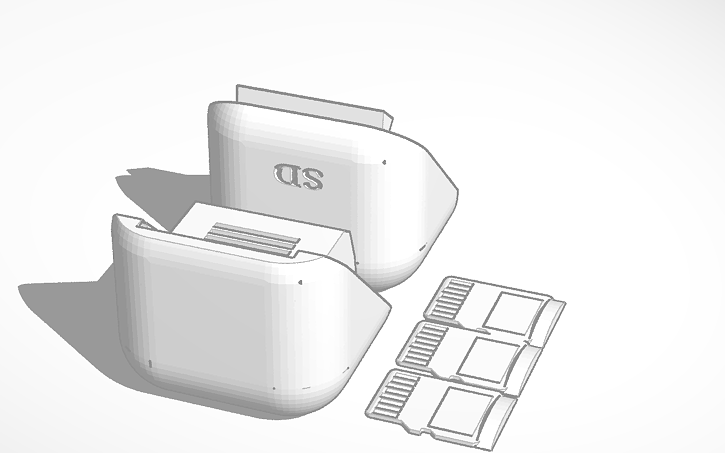 3D design micro sd card case - Tinkercad
