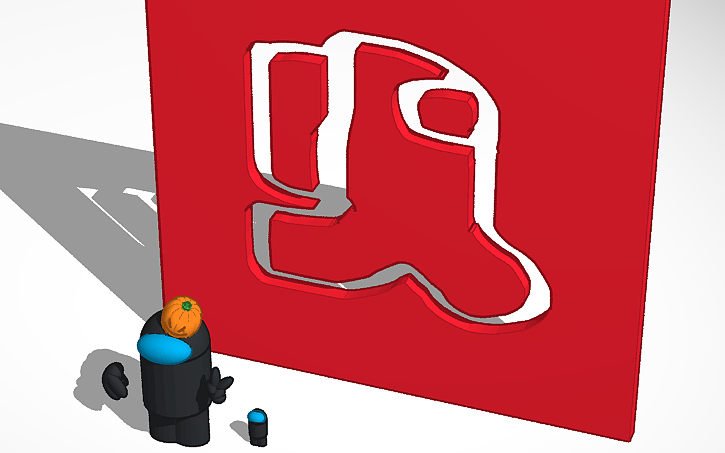 3D design among us wall | Tinkercad