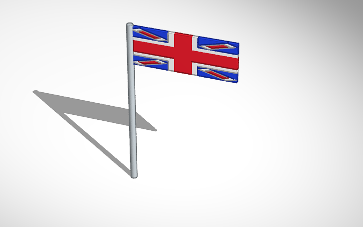 3D design Copy of British flag - Tinkercad