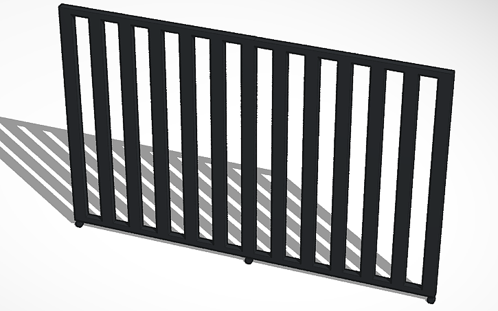 3D design Sliding gate - Tinkercad