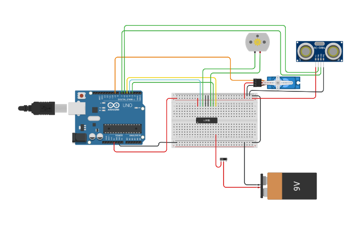 Circuit design Copy of DC motor with L293D and Arduino - Tinkercad