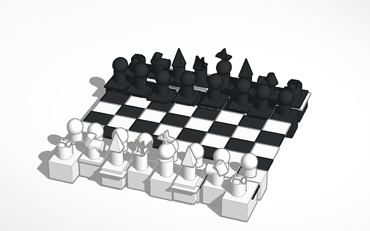 3D design Chess Set - Tinkercad