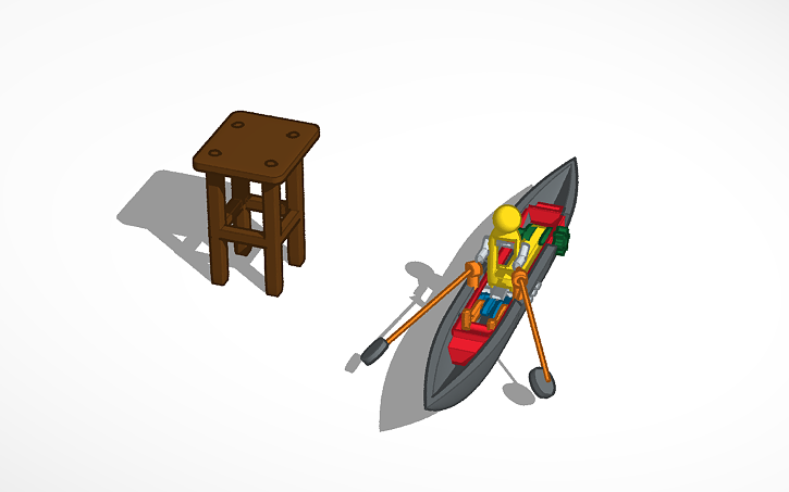 3D design Boat and Stool | Tinkercad