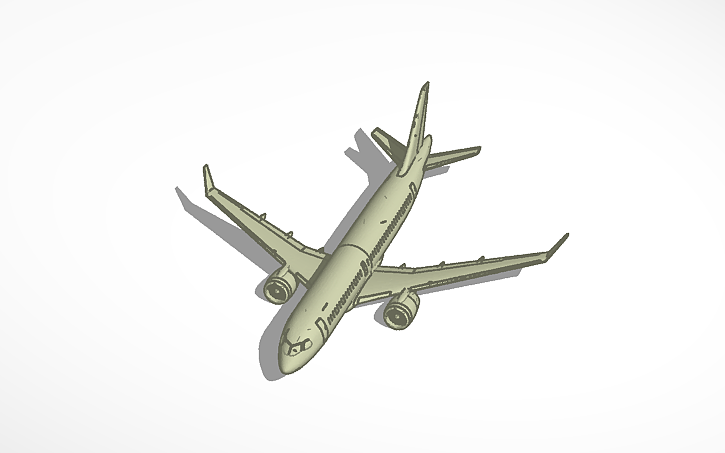 3D design V.2 of A220-300 / Bombardier C Series CS300 - Tinkercad