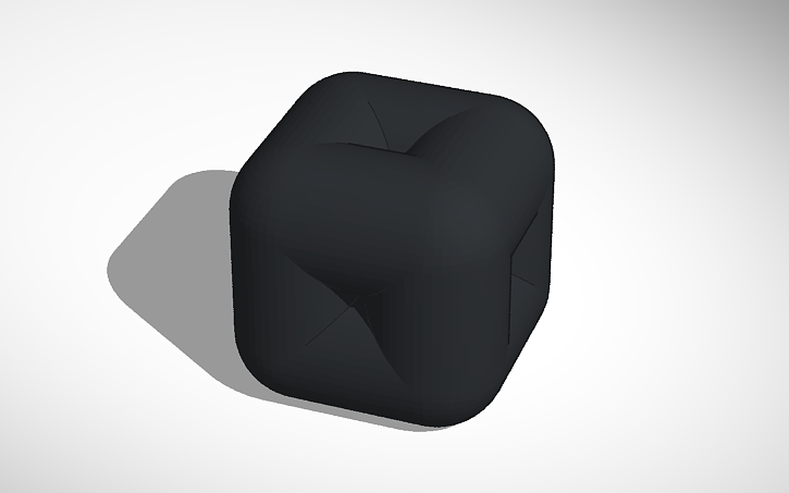 3D design ottoman cube - Tinkercad