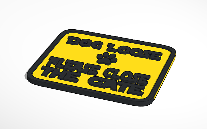 3D design GATE SIGN | Tinkercad