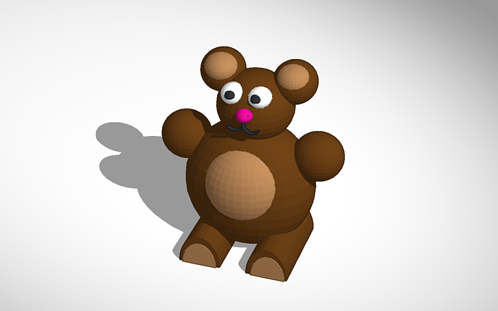 3D design Cuddly Teddy Bear | Tinkercad