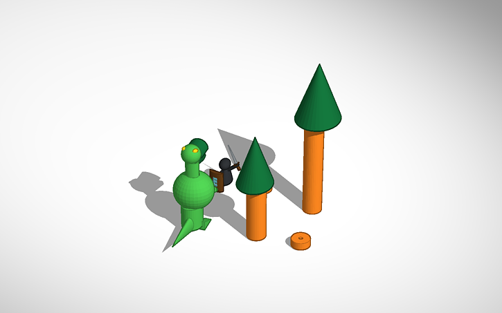 3D design dinozaver t-rex | Tinkercad