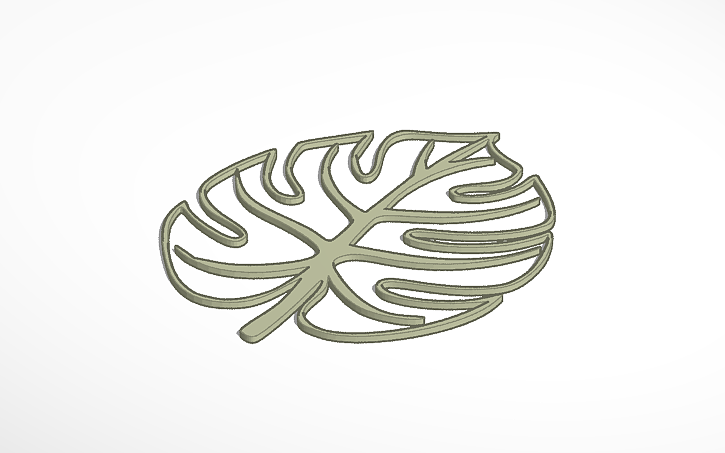 3D design Monstera 4 - Tinkercad
