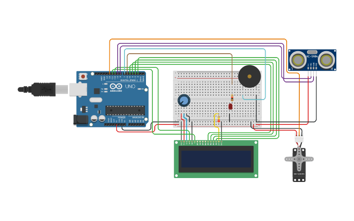 Circuit Design Arduino Uno Dengan Sensor Suhu Dan Lcd
