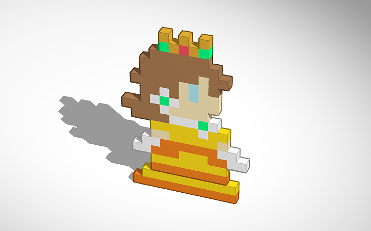 3D design Princess Daisy - Tinkercad