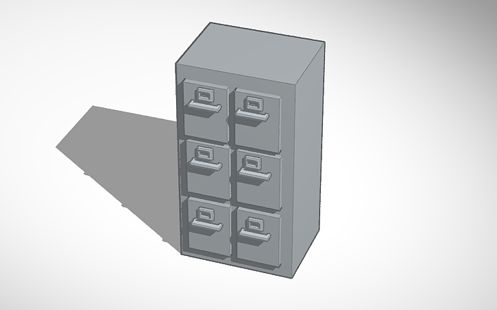 3D design Filing Cabinet- Peyton Bryan | Tinkercad