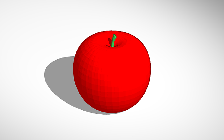 3D design apple - Tinkercad