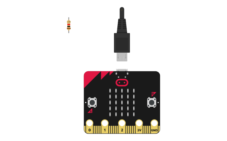Circuit design Copy of micro:bit animation challenge - Tinkercad