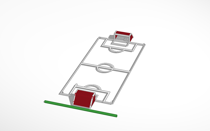 3D design Soccer Field - Tinkercad