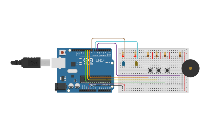 Circuit design PulseOut | Tinkercad